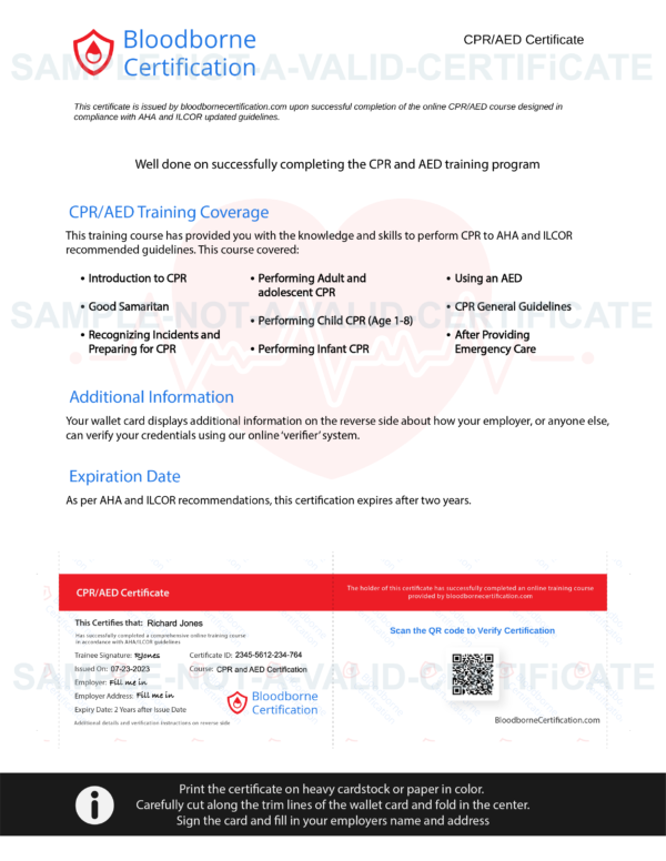 Fast CPR Certification 100% Online - AHA & ILCOR Compliant